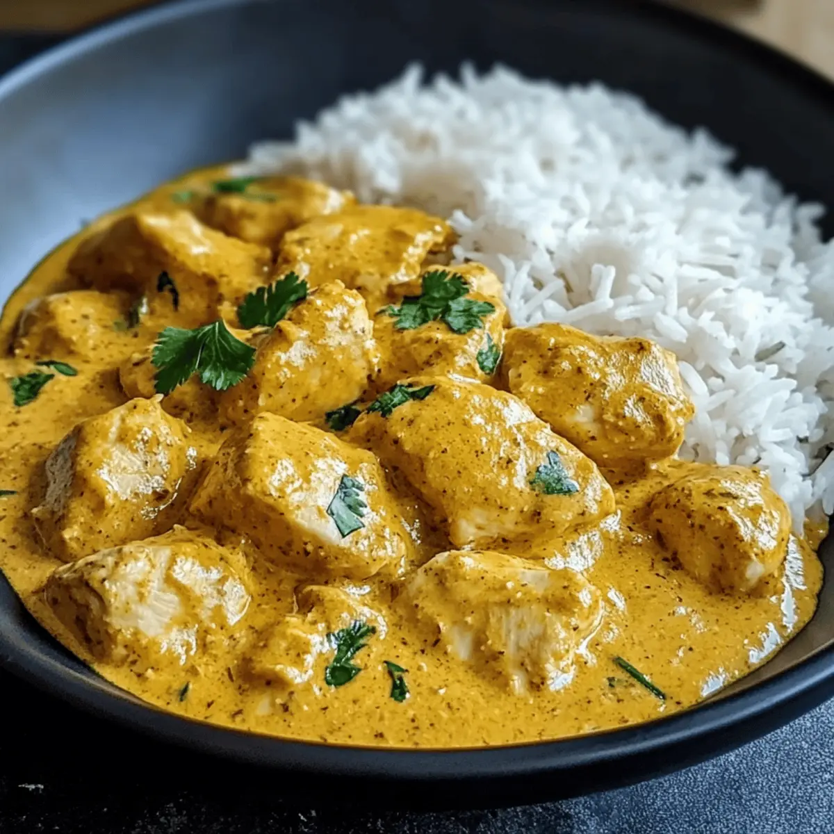 Irresistible Chicken Korma with Flatbread or Rice for Quick Comfort