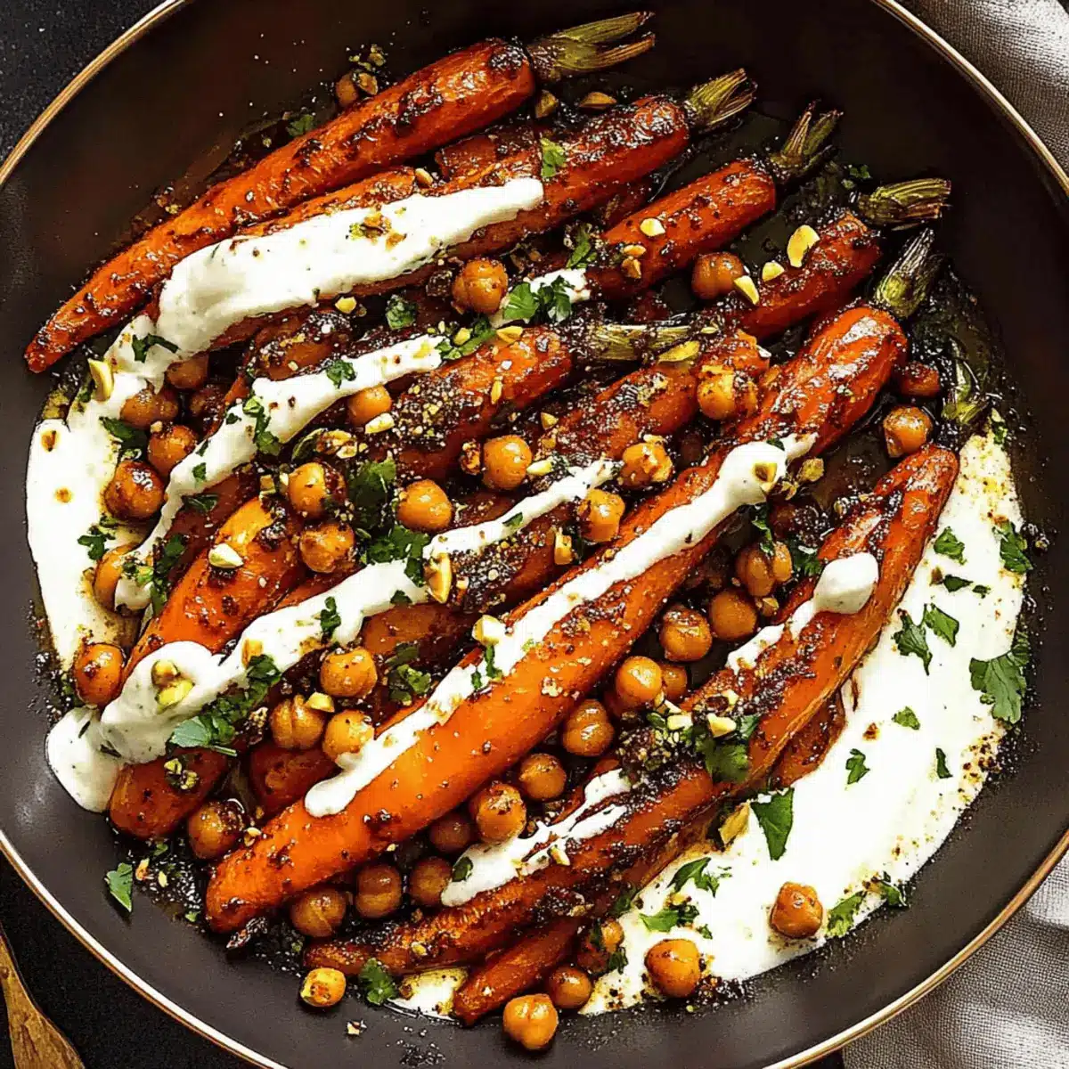 Ultimate Spicy Maple Roast Carrots with Crispy Chickpeas