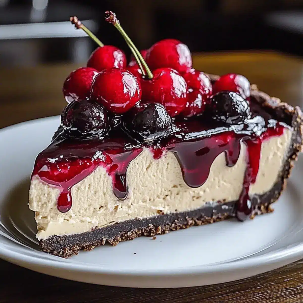 Irresistible Black Forest Berry Cheesecake – Easy No-Bake Delight