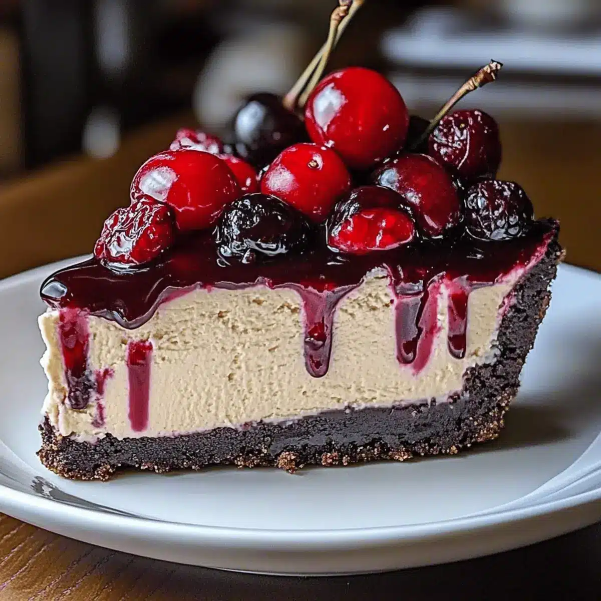 Irresistible Black Forest Berry Cheesecake – Easy No-Bake Delight