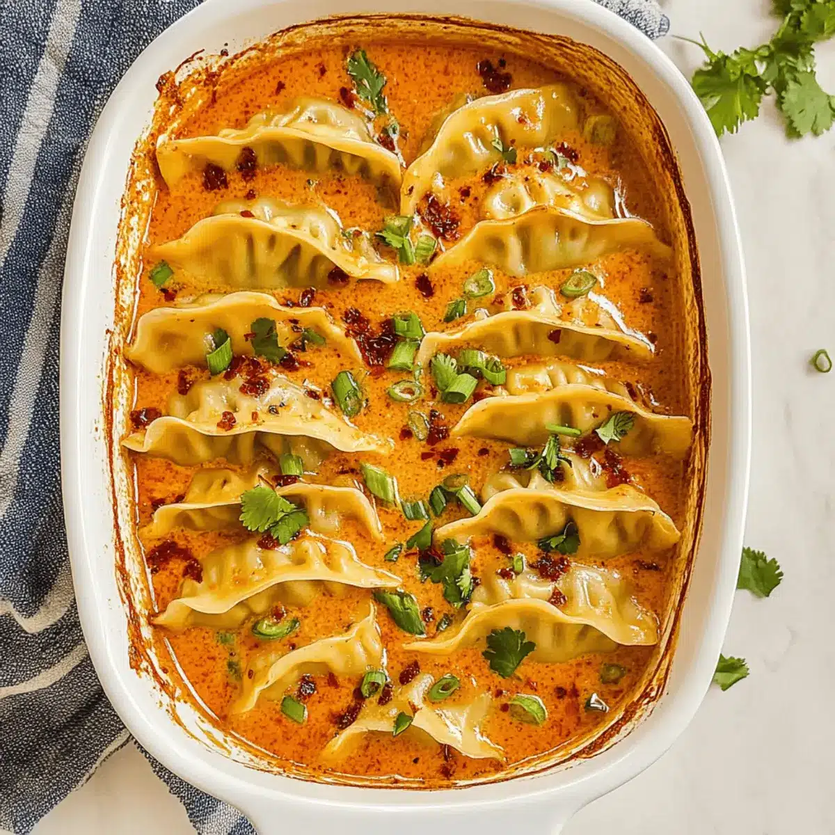 Easy Dumpling Bake with Creamy Coconut Curry Sauce