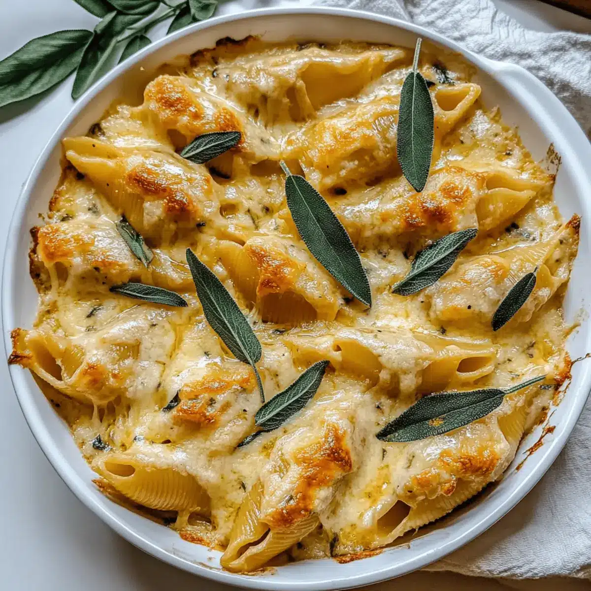 Ultimate Pumpkin & Gouda Stuffed Shells with Brown Butter Alfredo