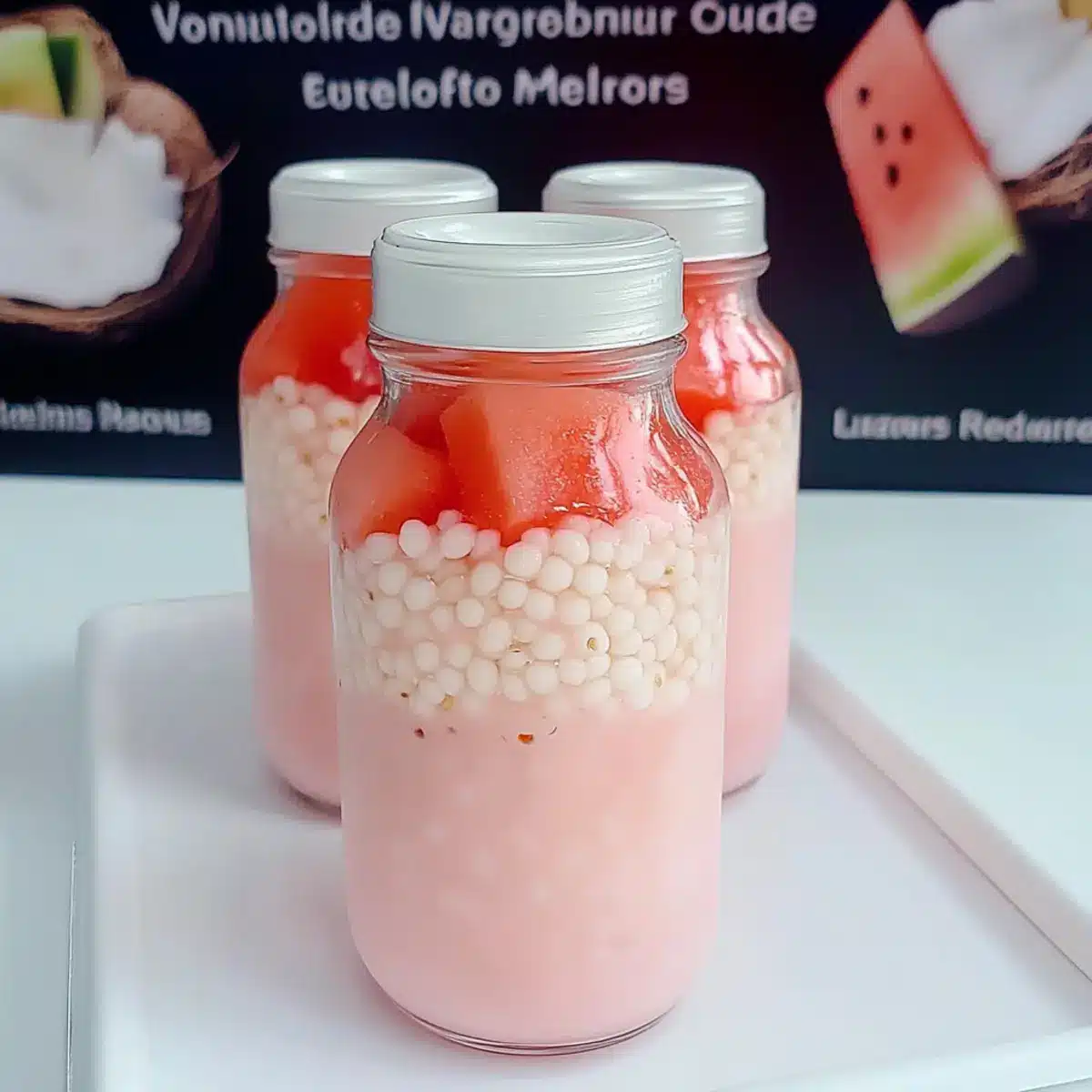 Ultimate Watermelon Coconut Sago Dessert - Refreshingly Delicious
