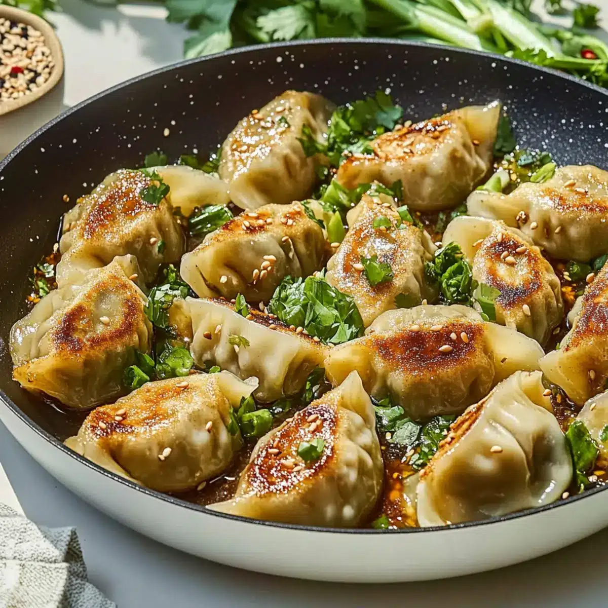 Irresistible One Pan Dumpling Dinner: Deliciously Simple!