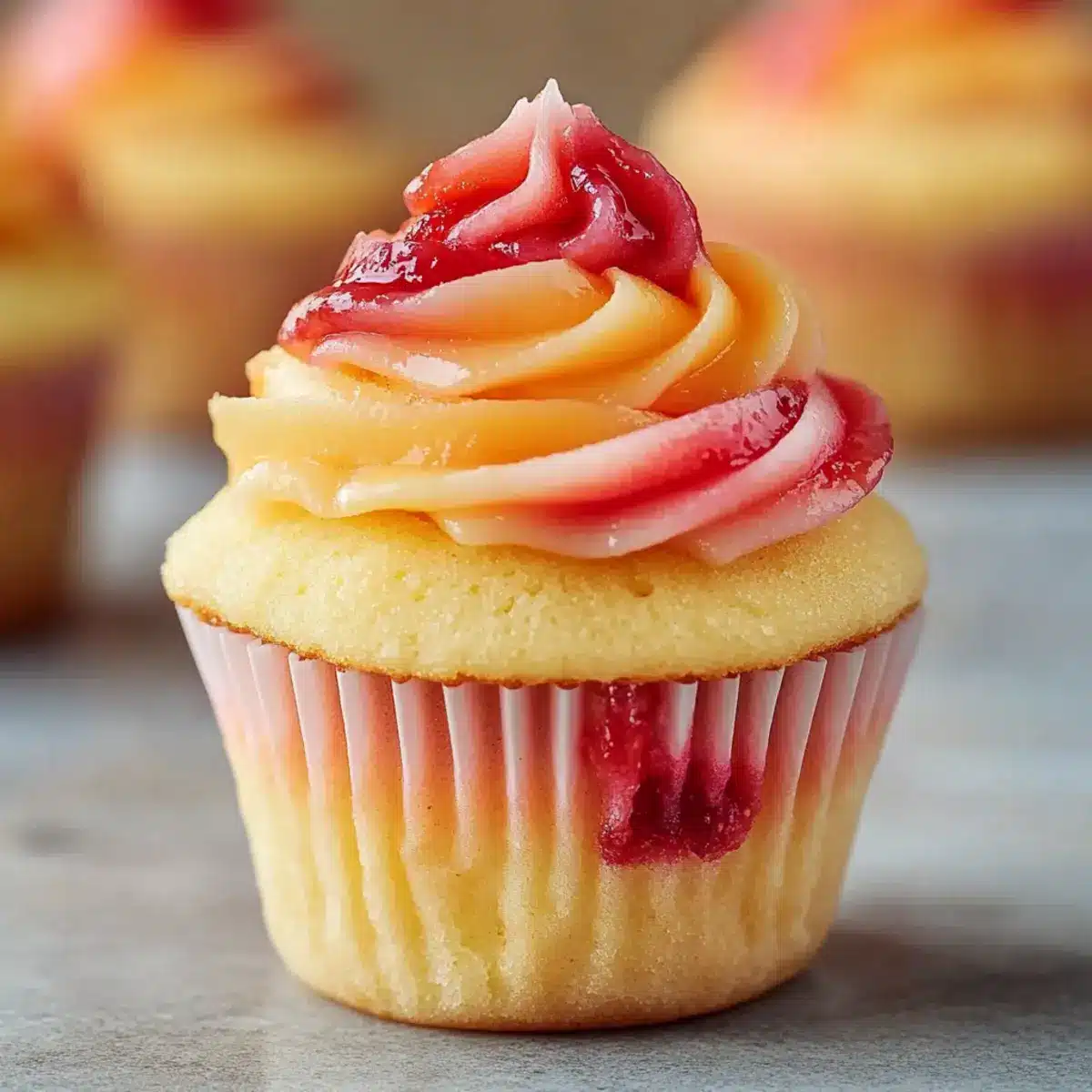 Irresistible Mango Strawberry Sunset Cupcakes for Tropical Bliss